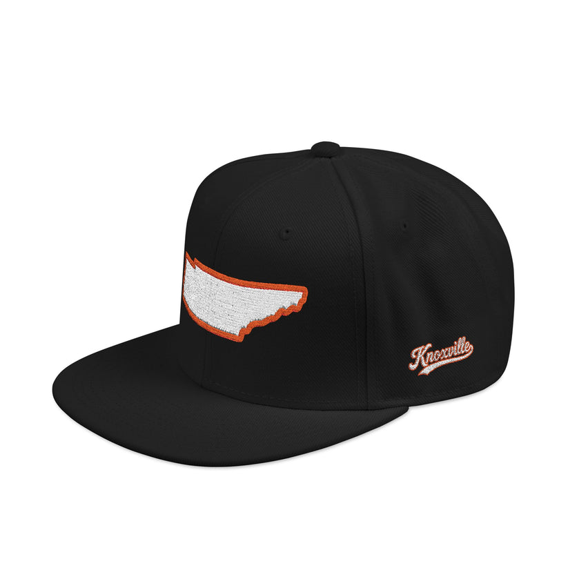 Tennessee Snapback Hat — White Embroidered State Outline Cap – 318 ...
